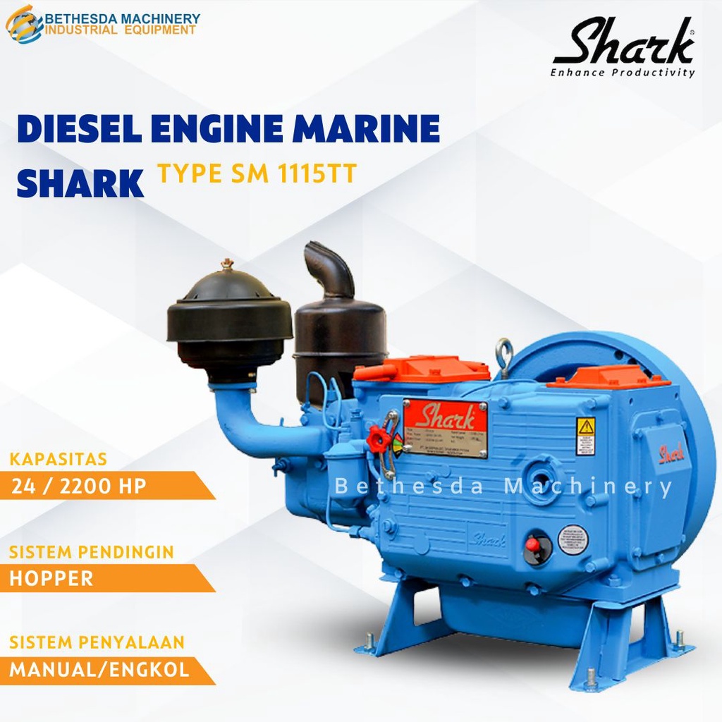 Jual Mesin Diesel Penggerak 24 Hp/ 24 Pk - Shark SM1115 TT/H Engine ...