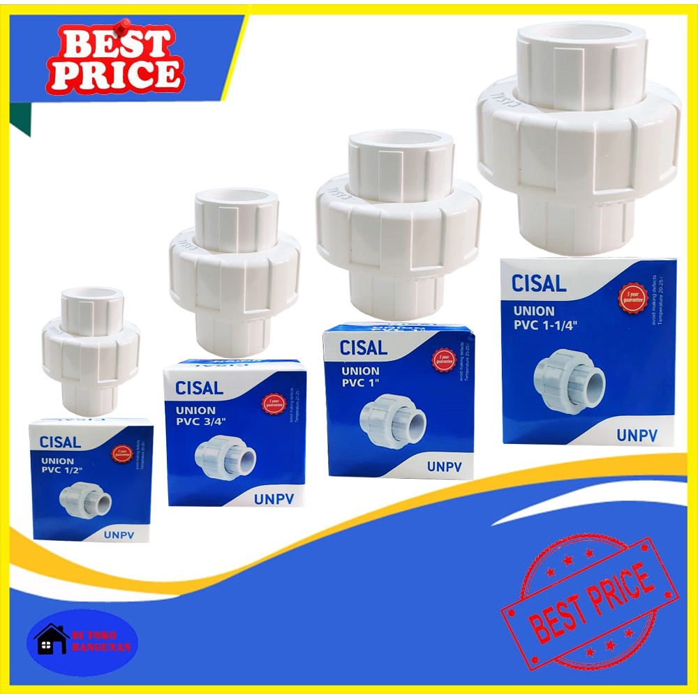 Jual Watermur Pvc Tebal Polos Ukuran 1/2" 3/4" 1" Inch Cisal Union ...