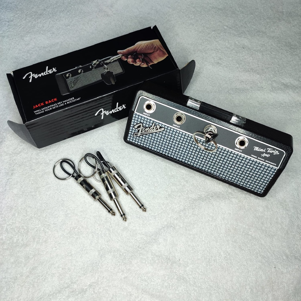 Jual Fender Jack Rack Key Chain Holder includes 4 Keychains Gantungan ...