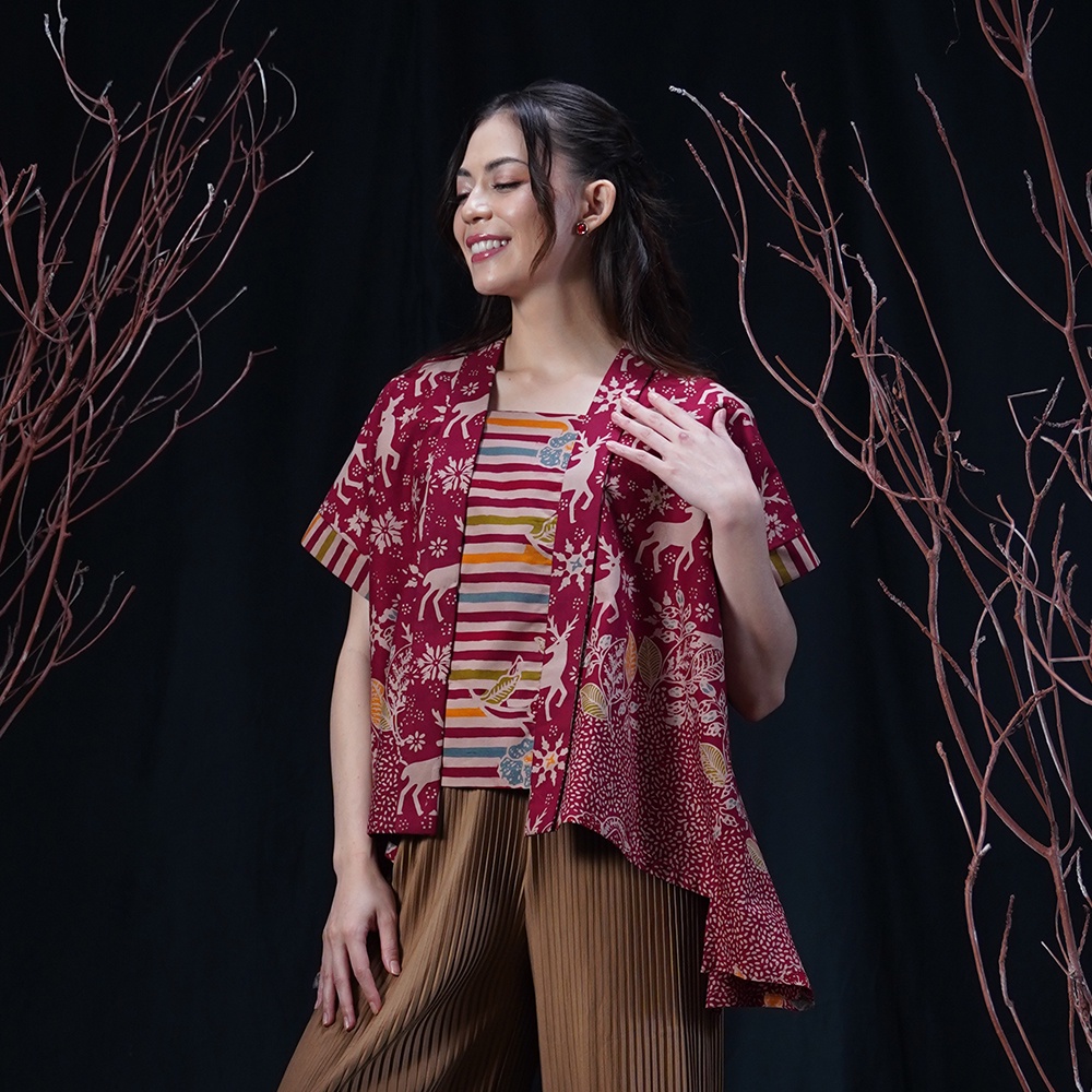 Jual NONA RARA - Ode Carol T1880, Baju Batik Kasual Modern | Shopee ...