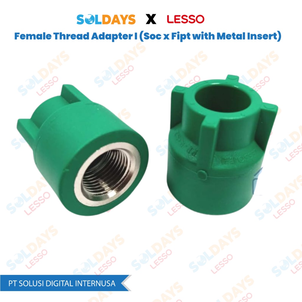 Jual Lesso Female Thread Adapter I dn25x1/2" / Female Thread 3/4"x1/2 ...