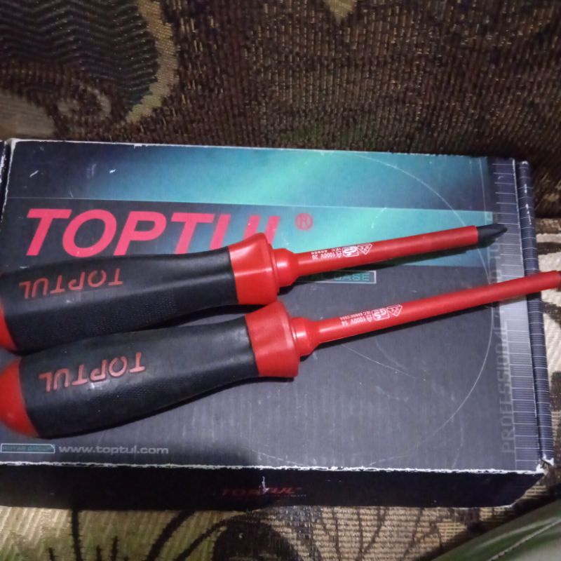 Jual OBENG LISTRIK PLN TOPTUL VDE 1000V | Shopee Indonesia