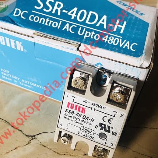 Jual Solid State Relay SSR-40DA-H SSR 40DAH DC control AC Single Phase 40A | Shopee Indonesia