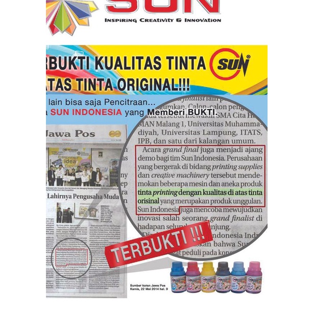 Jual TINTA SUN SUBLIME MAX INK 100 ML (CYAN) | Shopee Indonesia
