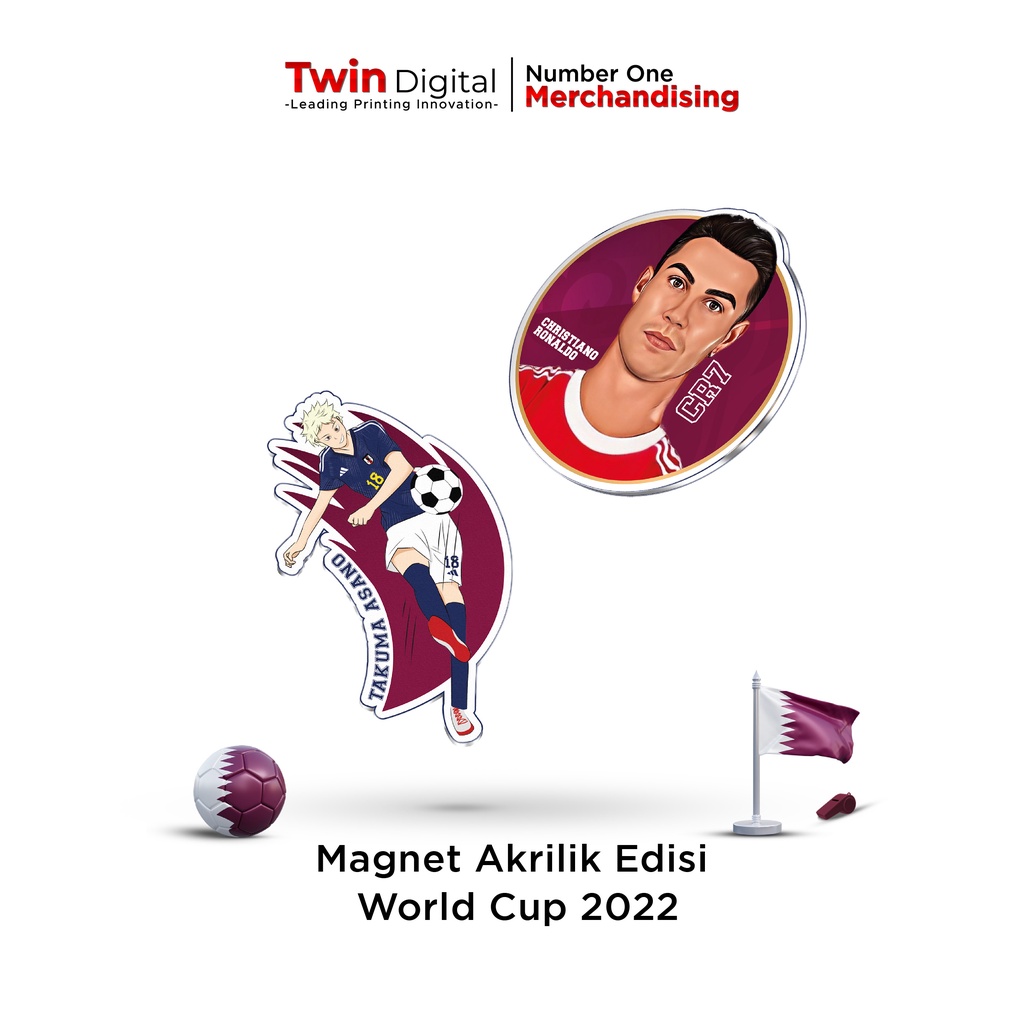 Jual Twindigital Custom Gambar Hadiah Magnet Akrilik Edisi Pemain Sepak ...