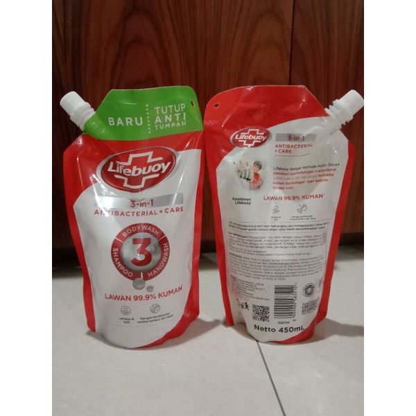 Jual sabun cair Lifebuoy 3-in-1 400ml ( bodywash, shampoo, handwash ...