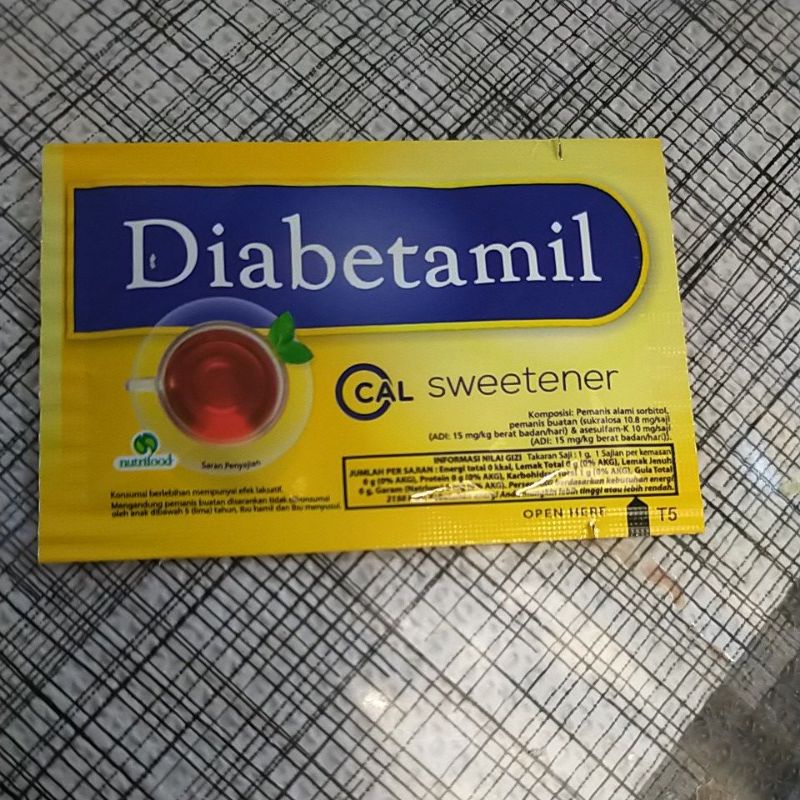 Jual Gula Diet Diabetes Diabetamil sachet 1 gram sweetener 0 kalori ...
