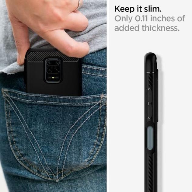 Jual Case Redmi Note 9 / Pro / Max Spigen Rugged Armor Carbon Fiber ...
