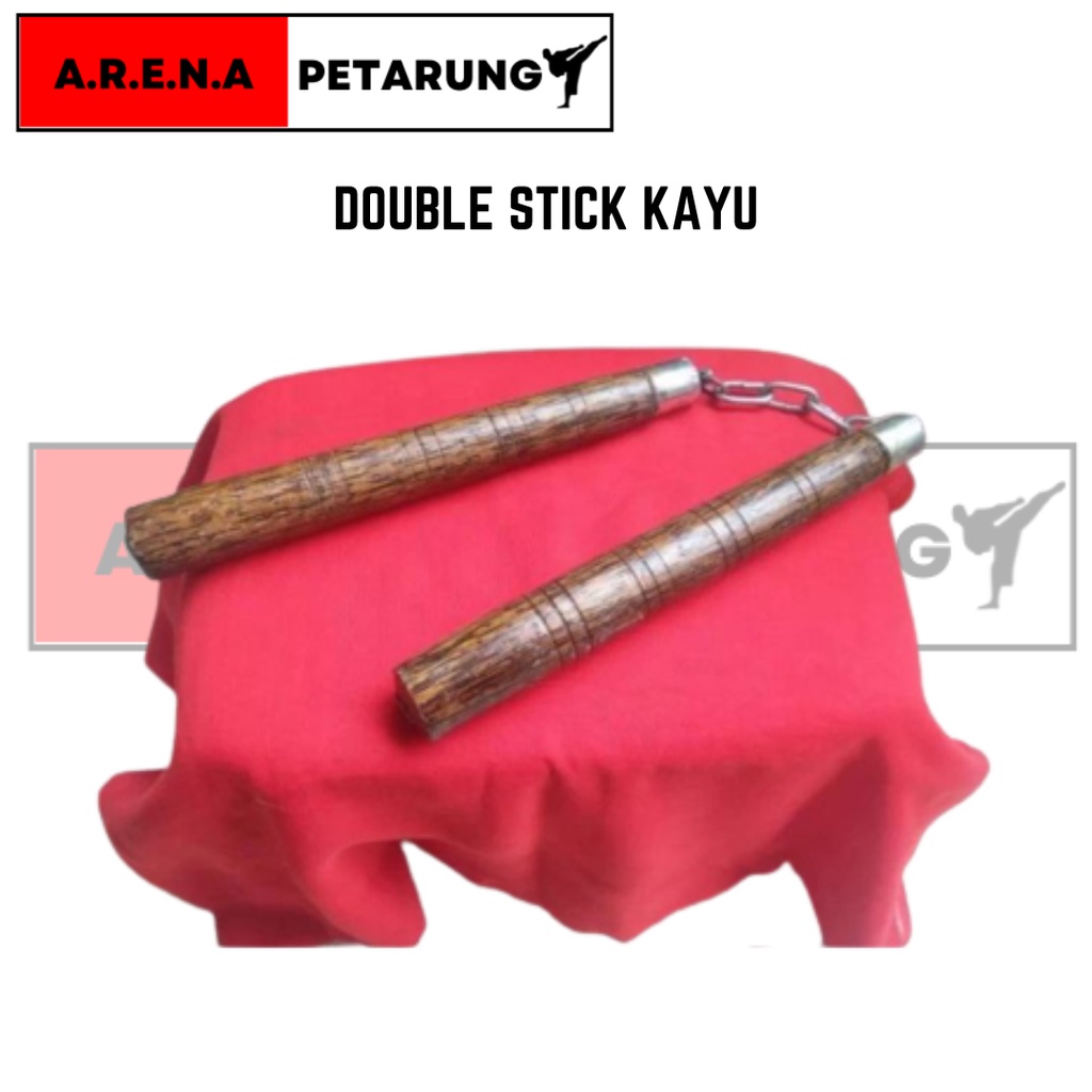 Jual Nunchaku Kayu Ruyung/Double Stick Kayu/Double Stik Kayu Bruce Lee ...