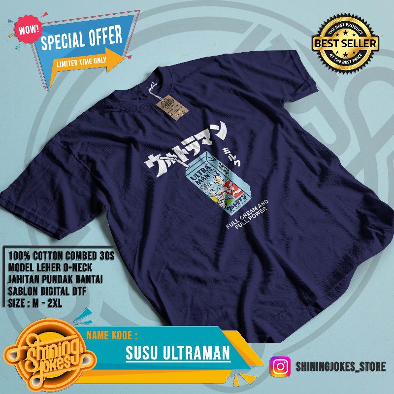 Jual KAOS CUSTOM SUSU ULTRAMAN UNISEX | Shopee Indonesia