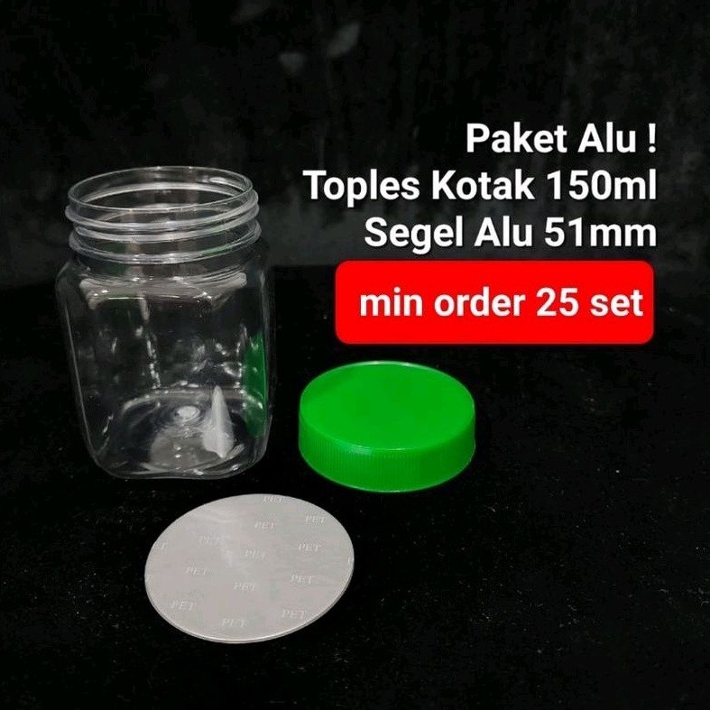 Jual Paket Alu / Sumpal Plastik Toples KOTAK 150ml | Shopee Indonesia