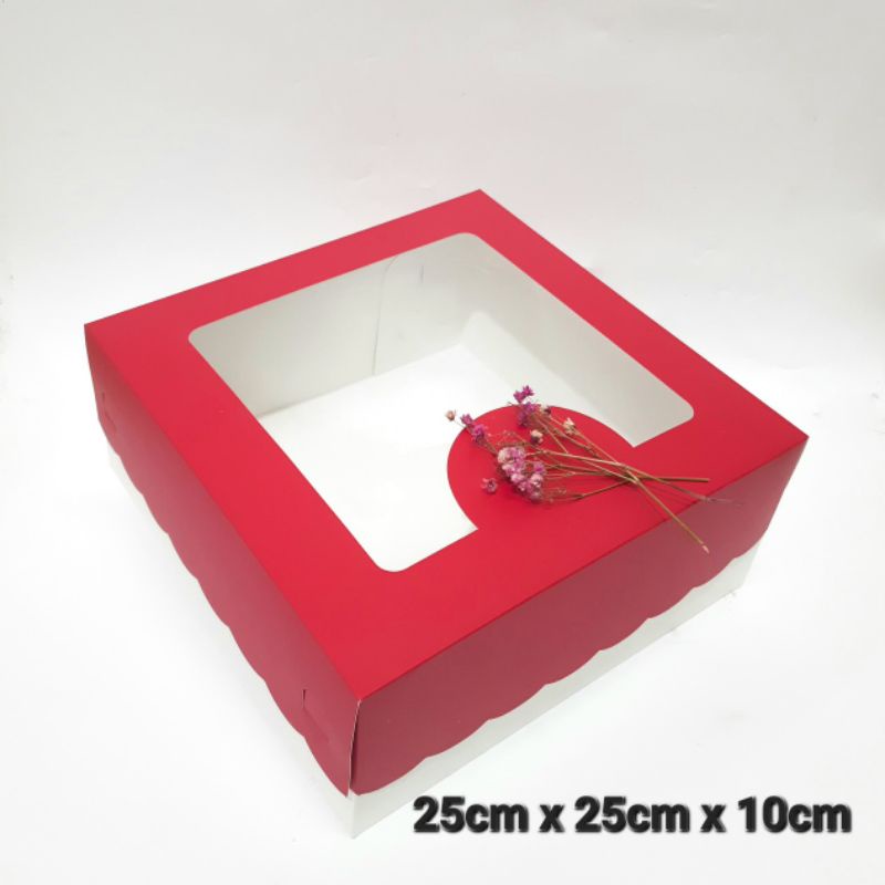 Jual dus kue / box kue tart / kotak kue ukuran 25x25x10 / 25x25x7cm ...