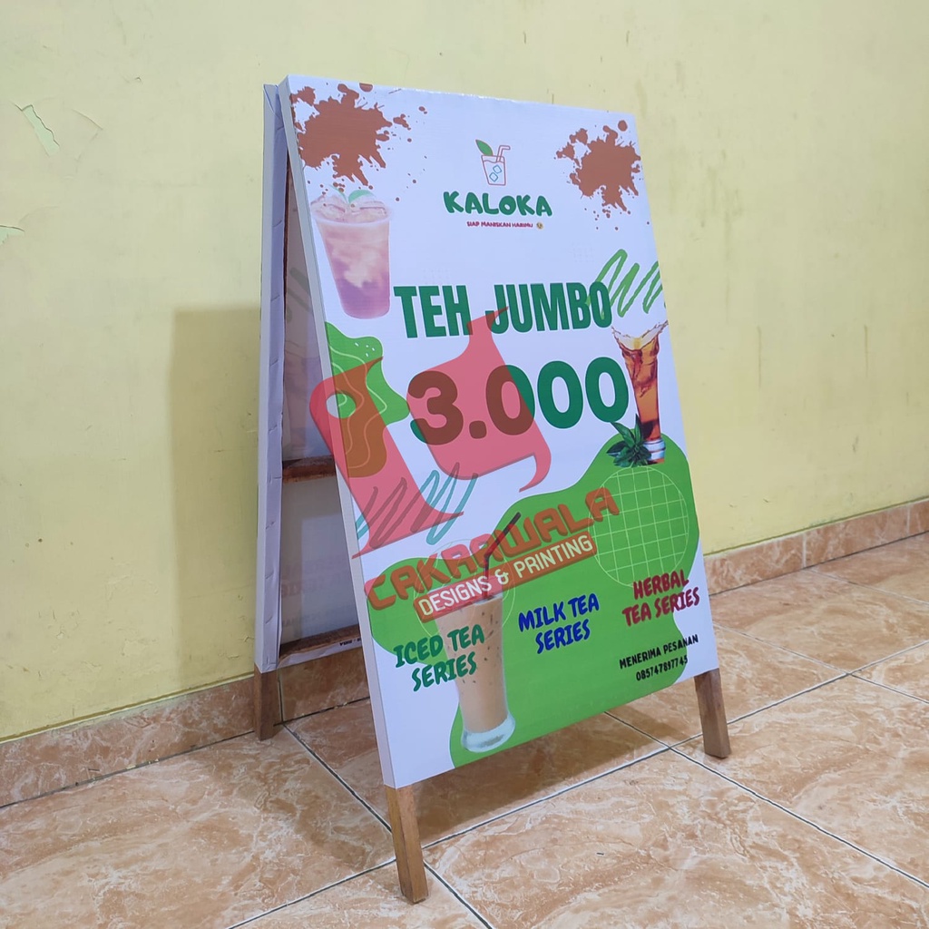 Jual STAND BANNER KAYU UKURAN 50 X 85 - STANDING BANNER KAYU - SEGITIGA ...