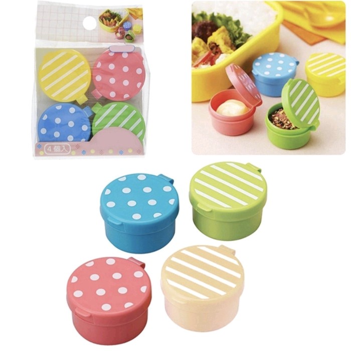 Jual READY !! GARIS POLKADOT 1pc Wadah Botol Bumbu Saos Salad Portable ...