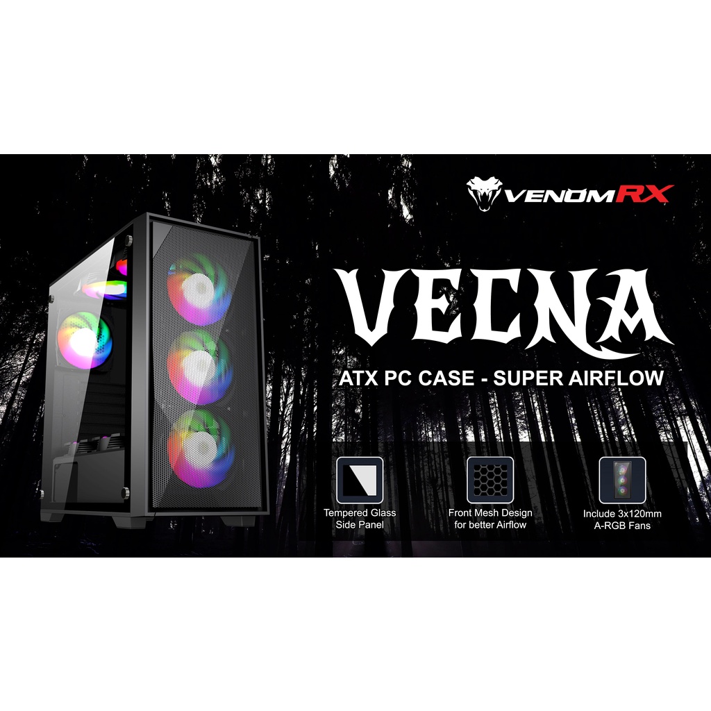 Jual Venom Rx Case Vecna - 3 Fan ARGB Venomrx Tempered Casing | Shopee ...