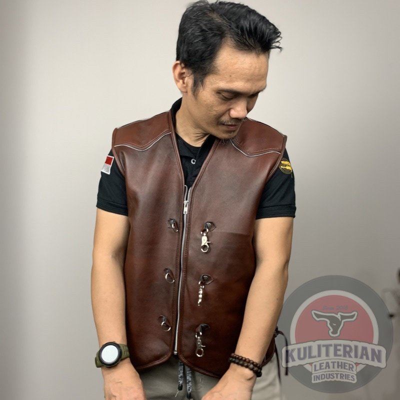 Jual Bikers - ROMPI MOTOR VEST KULIT DOMBA SPINIL ASLI PREMIUM HARLEY ...