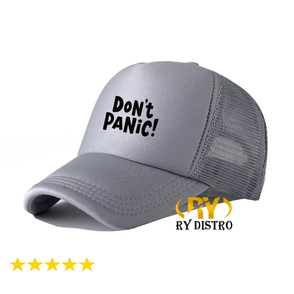 Jual Ry Style - Topi Trucker - Topi Jaring Don't Panic Motif Hitam ...