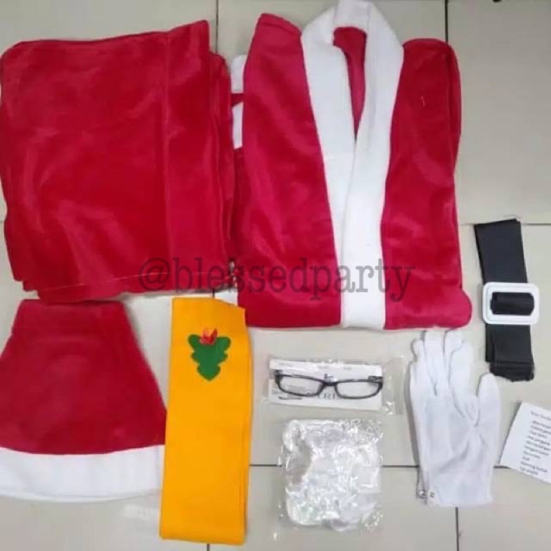 Jual PREMIUM BAJU SANTA CLAUSE SET | BAJU NATAL SET LENGKAP | Shopee ...