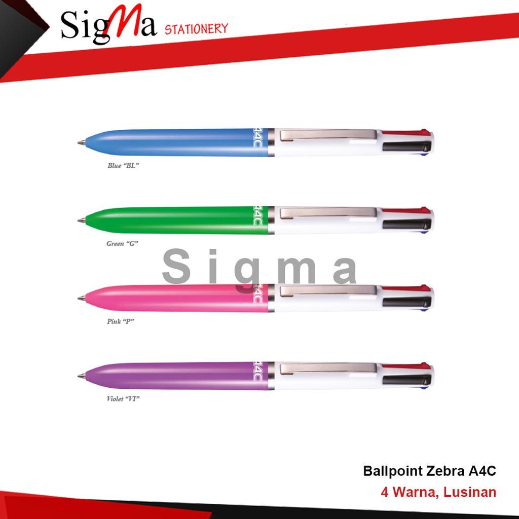 Jual Pulpen 4 warna ZEBRA A4C (Lusin) | Shopee Indonesia