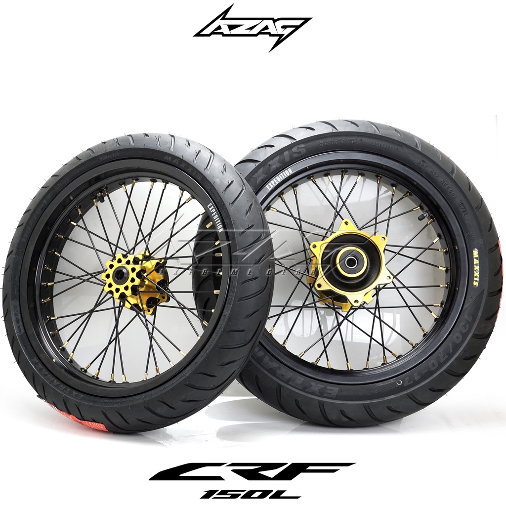 Jual ban set honda crf 150 expedition scarlet black gold modif ...