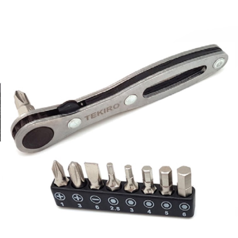 Jual TEKIRO - MATA OBENG DAN BIT RATCHET SET 9PCS | Shopee Indonesia