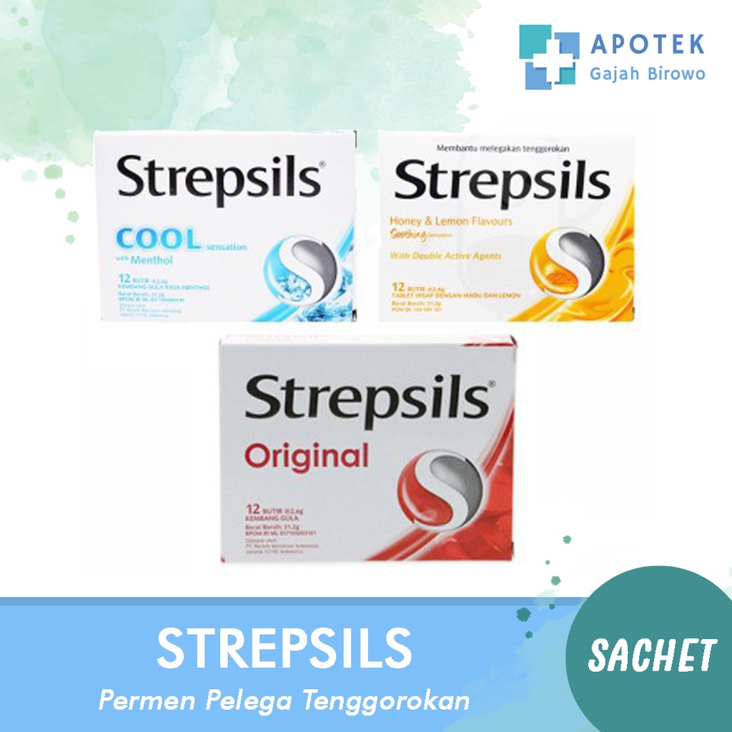 Jual Strepsils Tablet Hisap Permen Pelega Tenggorokan Sachet Isi 6 ...