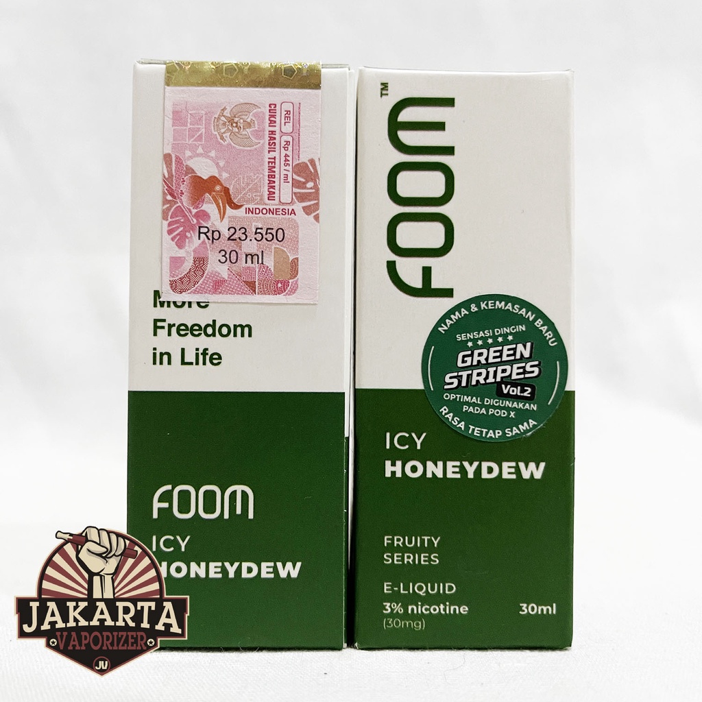 Jual [SALT] FOOM GREEN STRIPES V2 HONEYDEW 30ML 30MG SALTNIC BY FOOM ...