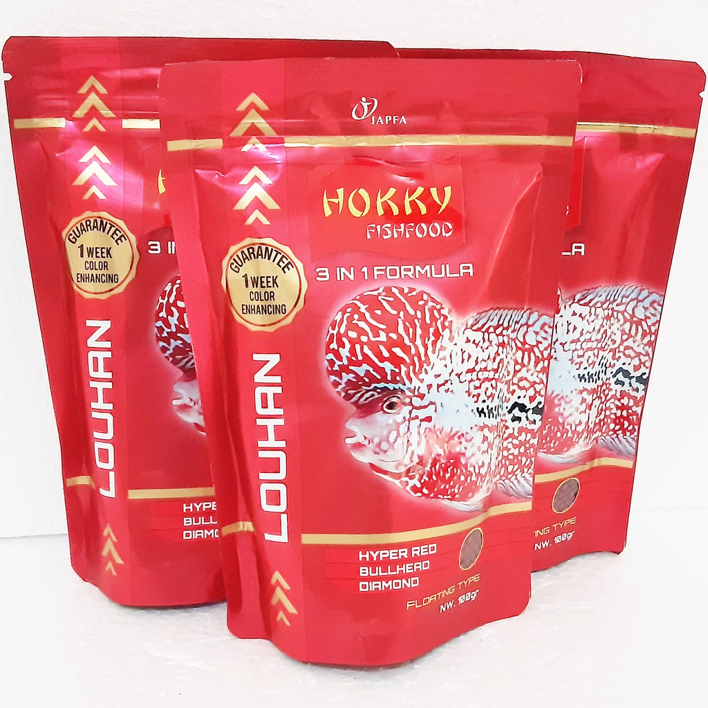 Jual pakan ikan louhan hokky, pakan ikan louhan, pakan louhan, pakan ...