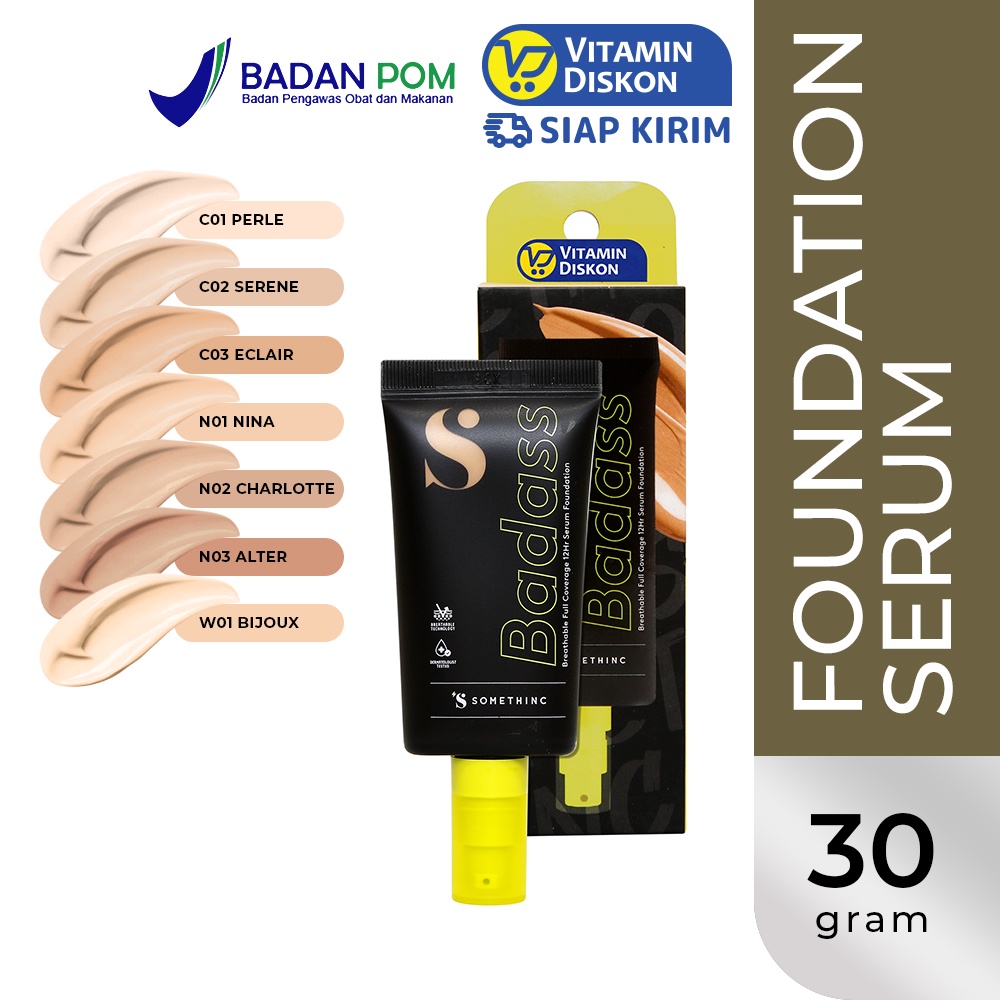 Jual SOMETHINC BADASS BREATHABLE FULL COVERAGE 12HR SERUM FOUNDATION ...