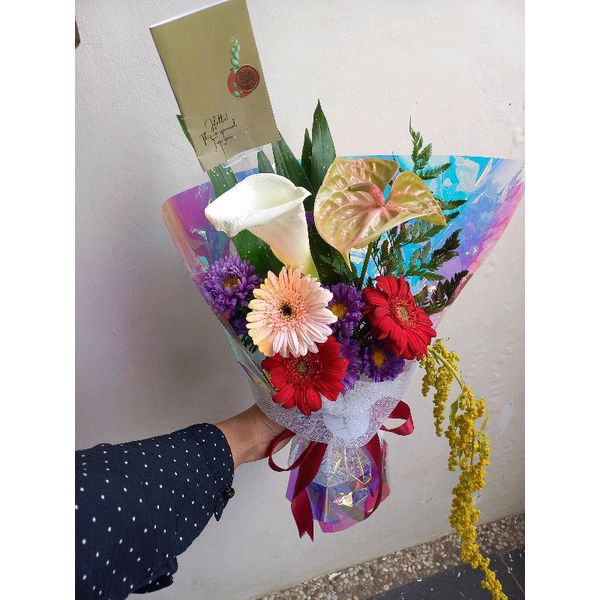 Jual Korean Bouquet Hologram 2.0 (Buket bunga fresh flowers untuk Gift ...