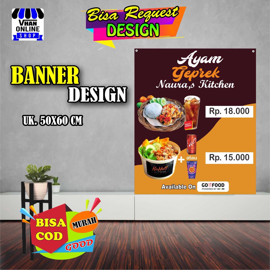 Jual Spanduk Banner Backdrop Ayam Geprek Dan Rice Bowl Murah, Bagus ...