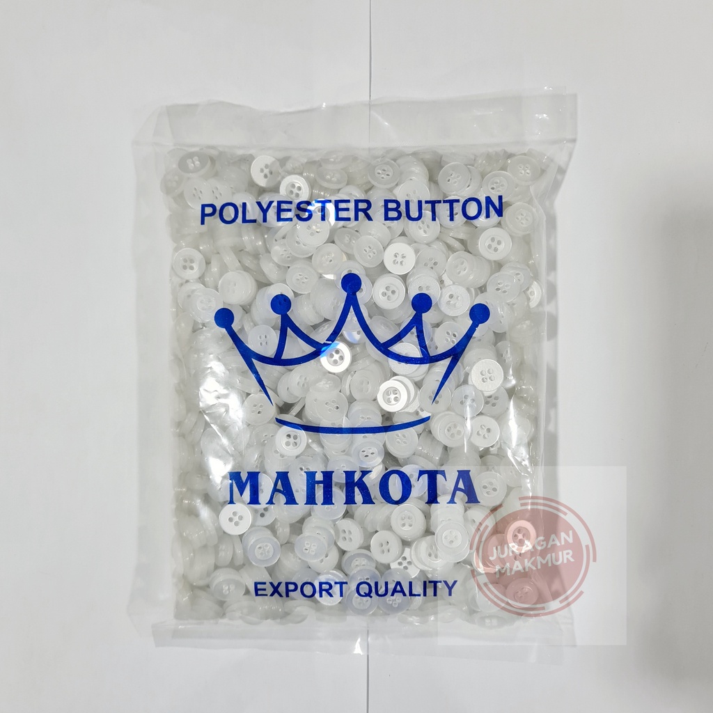 Jual [1440pcs] Kancing Kemeja Lubang 2 dan Lubang 4 Merk Mahkota Ukuran ...