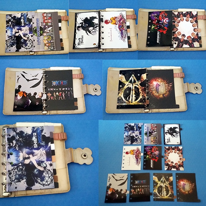 Jual Pembatas Binder Organizer Tema Anime Mix Keren 2 Ring, 6 Ring, 20 ...