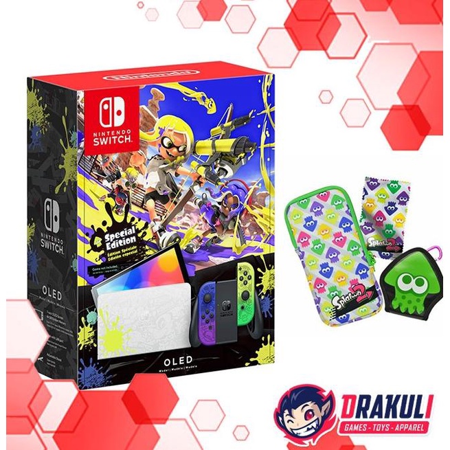 Jual Nintendo Switch Console OLED Splatoon 3 Edition + Accessory Set ...