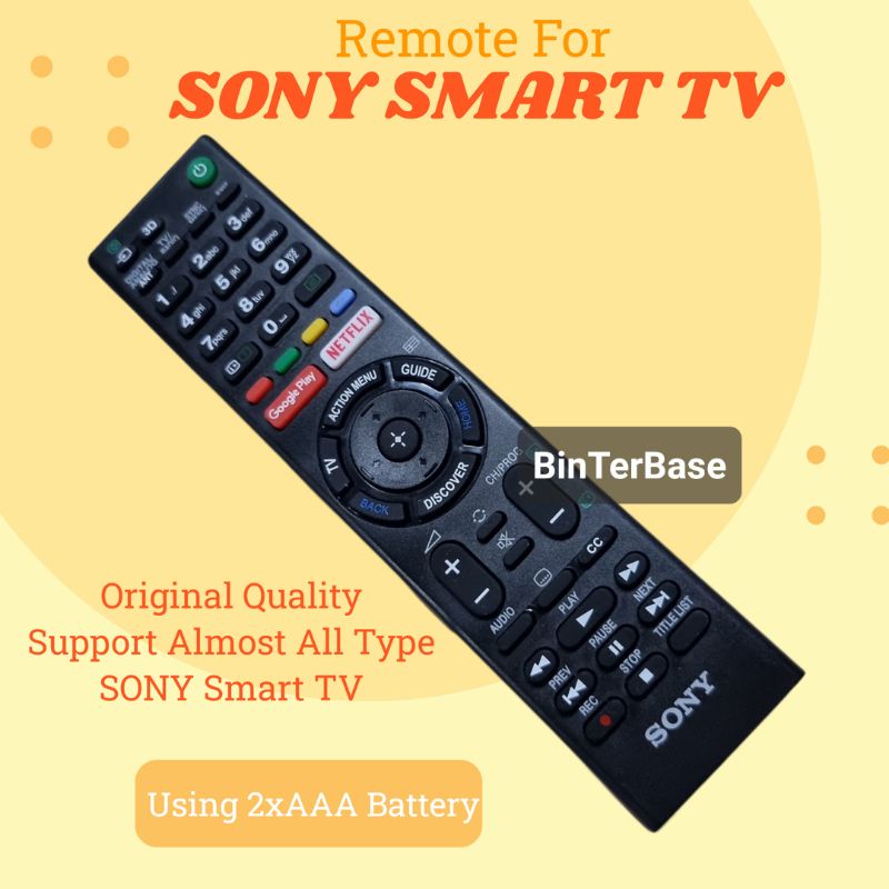 Jual Remote remot SmartTV Sony TX 310P Google Bravia LCD LED TV Original pabrik support all type ...