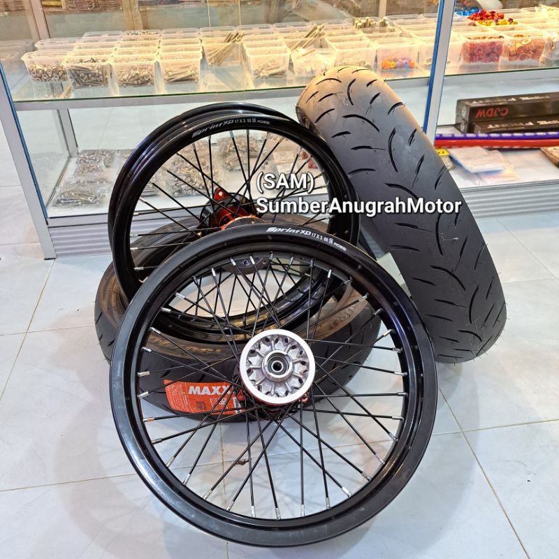 Jual VELG WHEELSET KLX DTRACKER SUPERMOTO | Shopee Indonesia