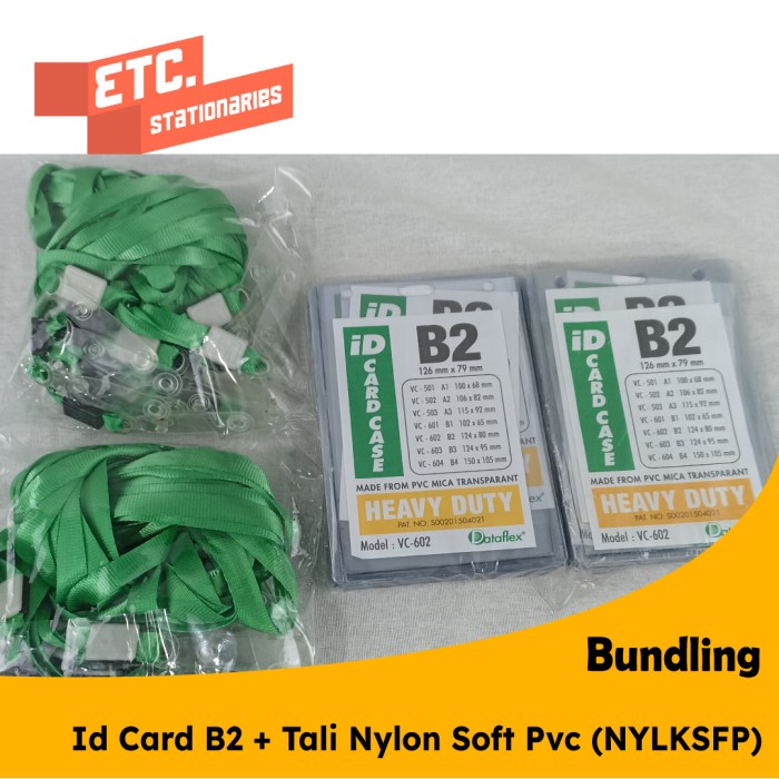 Jual Name Tag Paket Bundling Id Card B2 + Tali Nylon Soft Pvc (Nylksfp ...