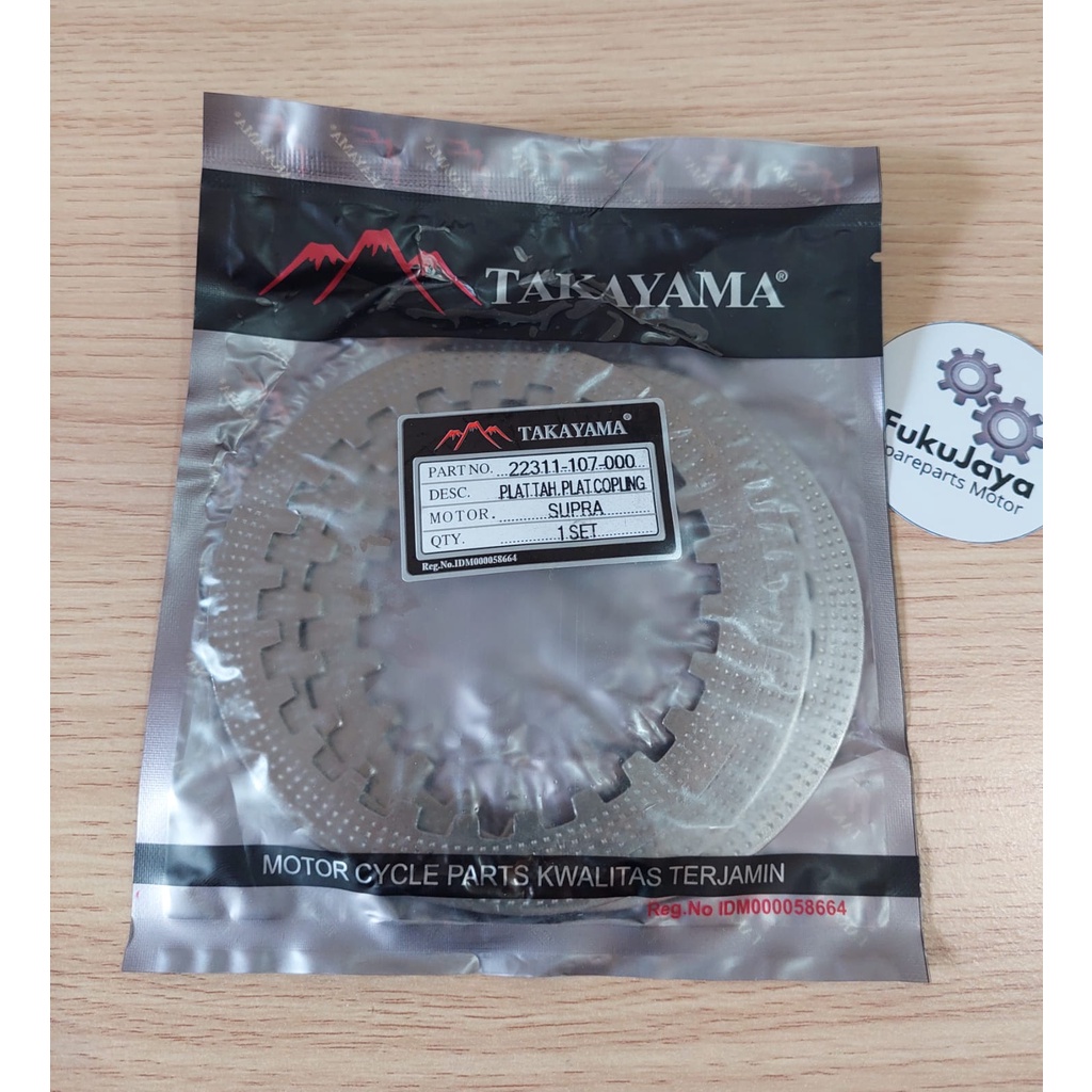 Jual Takayama Plat Tahanan Plat Copling Kopling Bintik Honda Supra (1 Set - 3 pcs) (107 ...