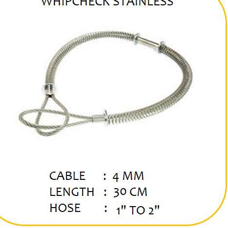 Jual WHIPCHECK STAINLESS 4 MM X 30 CM (SAFETY HOSE WHIP CHECK ...