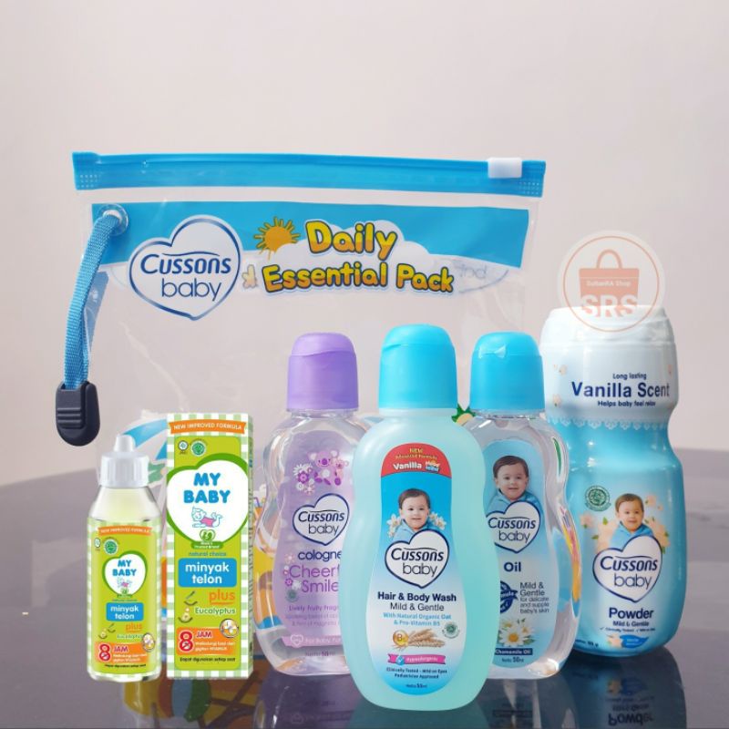Jual 5 in 1 | 4 in 1 Cussons Baby Daily Essential Pack + Telon, Cussons ...