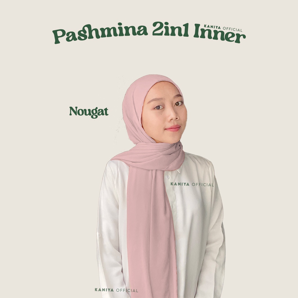 Jual KANIYA - Pashmina Inner 2 in 1 Bolak Balik 180 cm X 75 cm | Shopee Indonesia