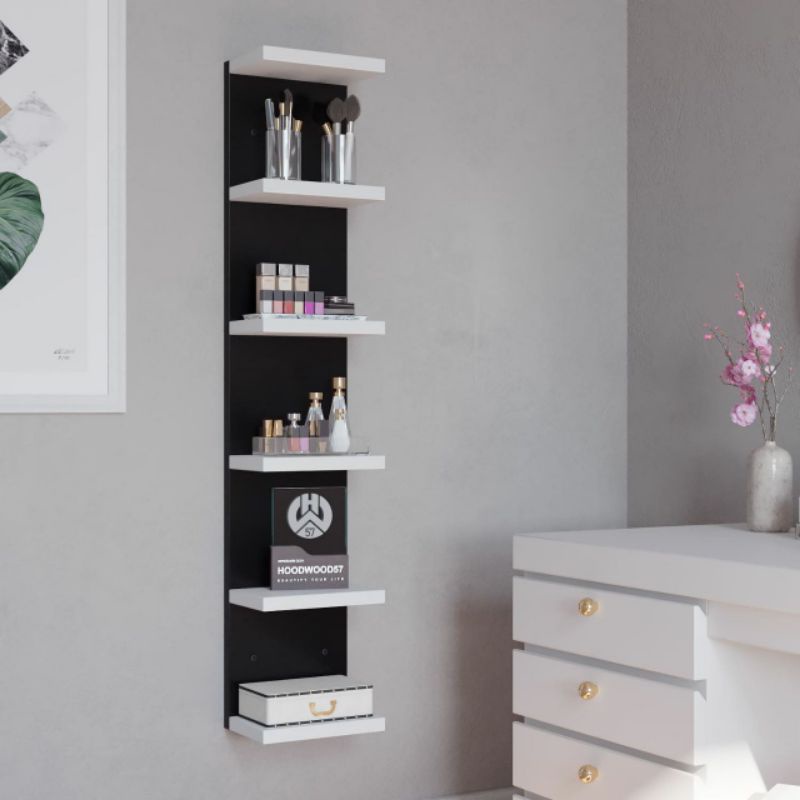 Jual Rak Dinding Tempel Kayu Besi Hanging Storage Organizer Shelf ...