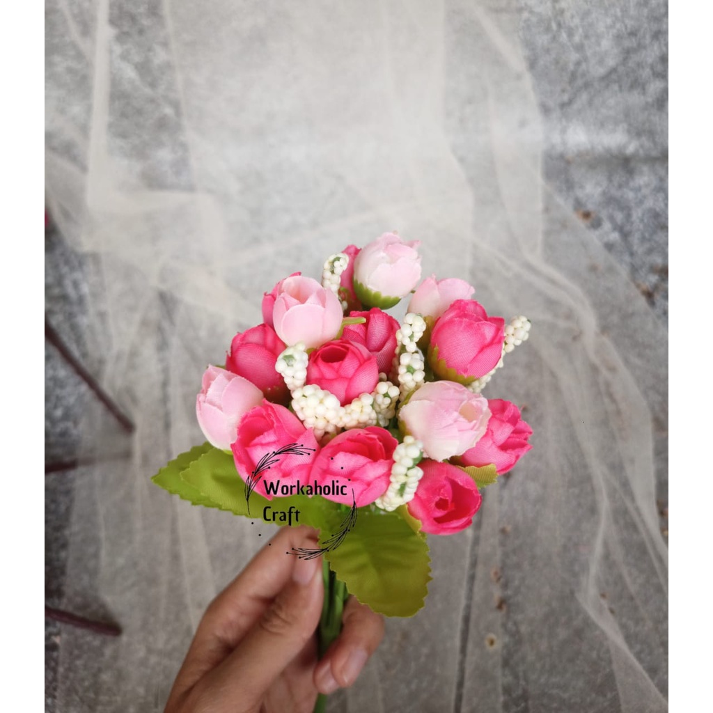 Jual Bunga Mawar Kuncup Mini Artificial Bahan Dekorasi | Shopee Indonesia