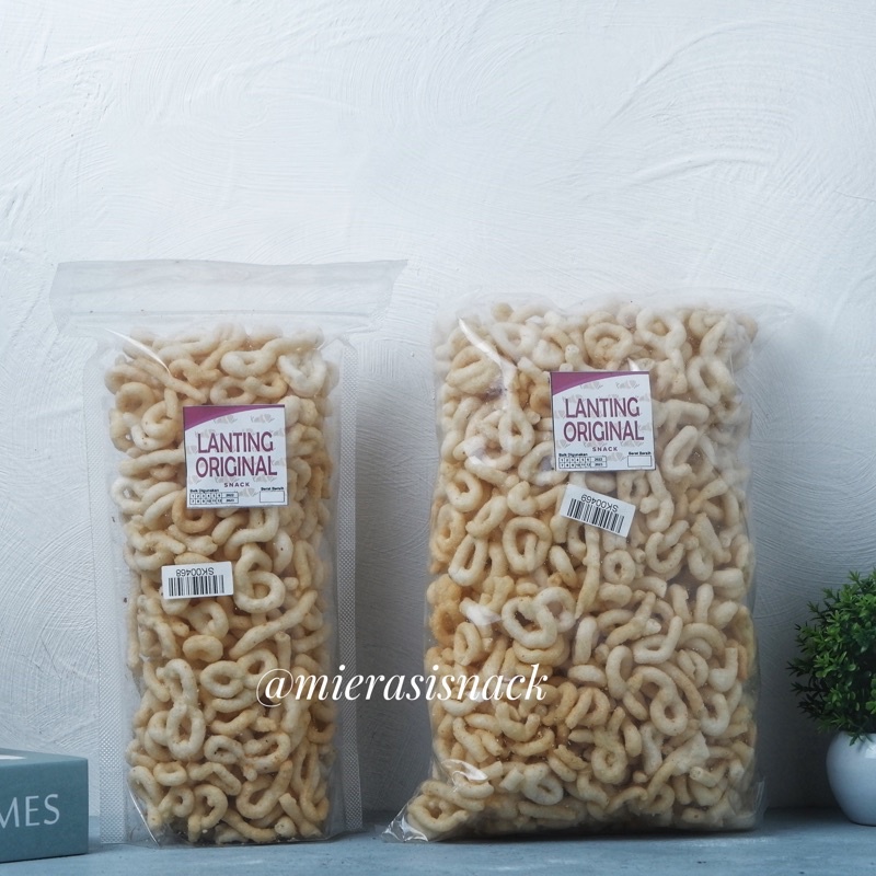 Jual Lanting bawang angka 8 original 500g cemilan singkong ndeso ...