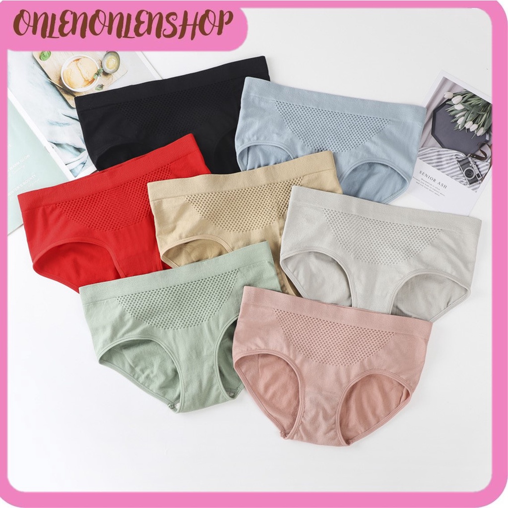 Jual OOS C539 Celana Dalam Wanita Briefs Elastis CD Seamless High Waist ...