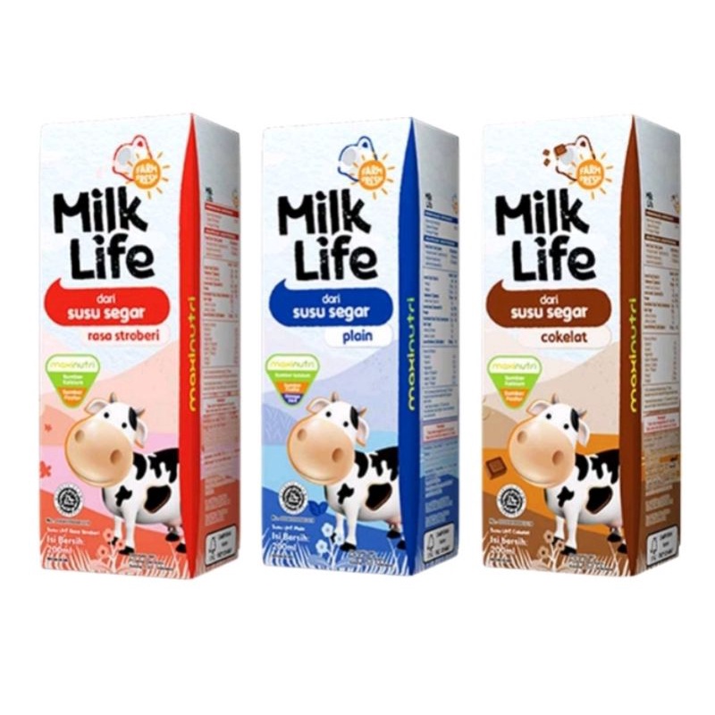 Jual N_S_Y Uht Milk Life susu uht dari susu segar 200ml | Shopee Indonesia