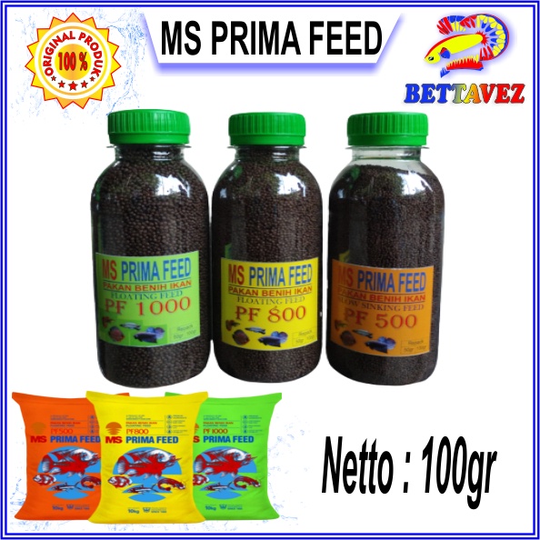 Jual PELET PRIMA FEED PF 500 800 1000 100GR MATAHARI SAKTI PELET IKAN ...