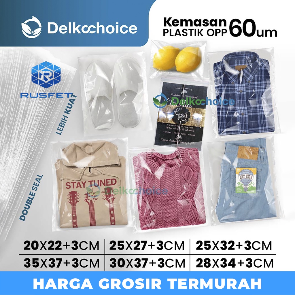 Jual Plastik OPP SEAL 60 MIC Kemasan Packing Garment Makanan ...