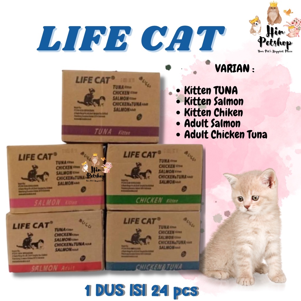 Jual LIFE CAT Sachet/pouch 1 DUS isi 24pc | Shopee Indonesia
