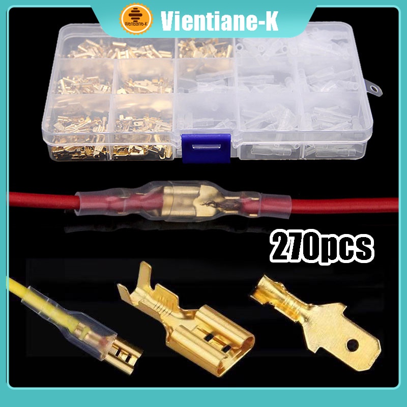 Jual 270PCS Skun Konektor Kabel Terminal Insulated Konektor Connector ...